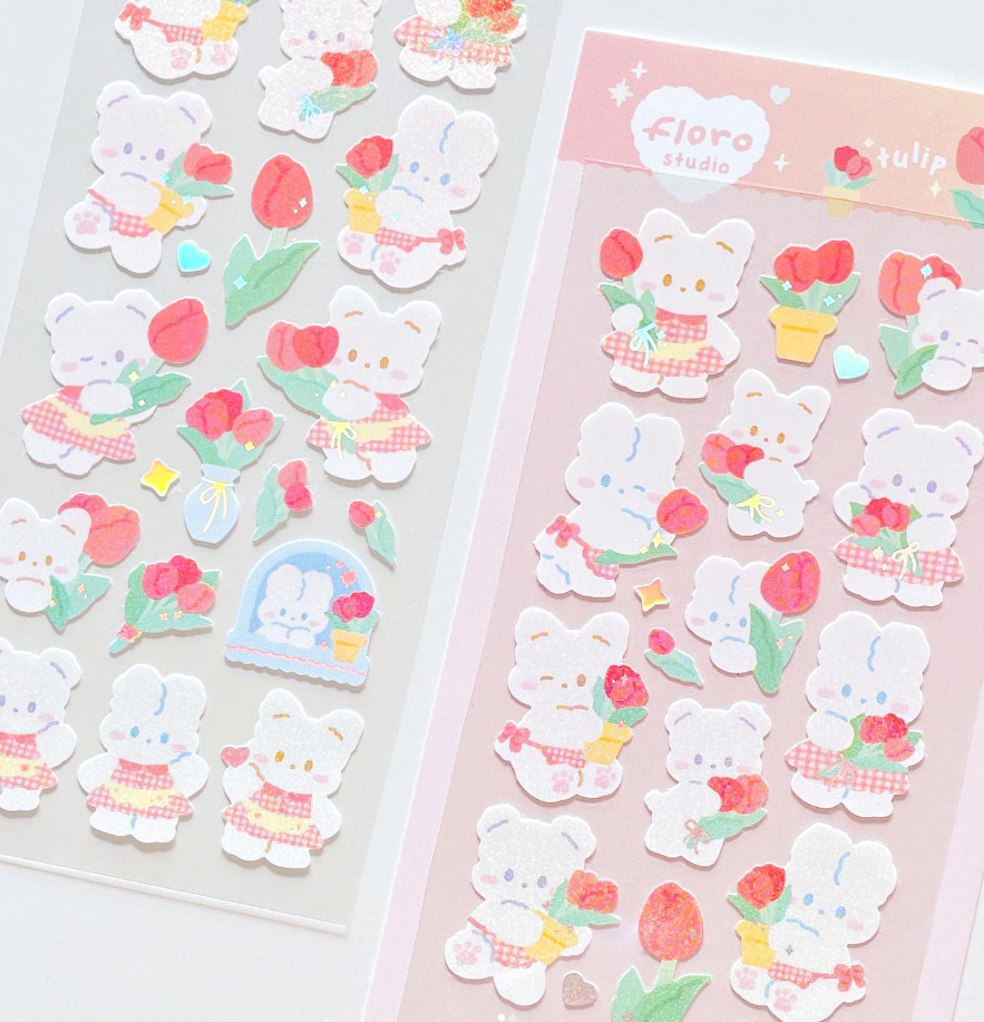 Floro Studio Tulip Sticker – AsterliaStudio By Sonya